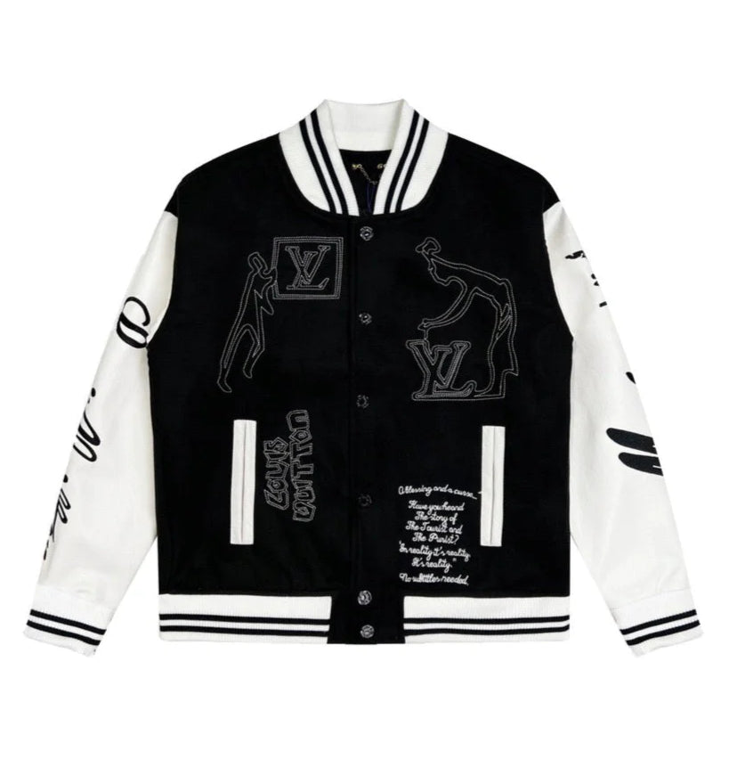 LOUIS VUITTON || Forever Leather Wool Varsity Jacket – FASHION MYST